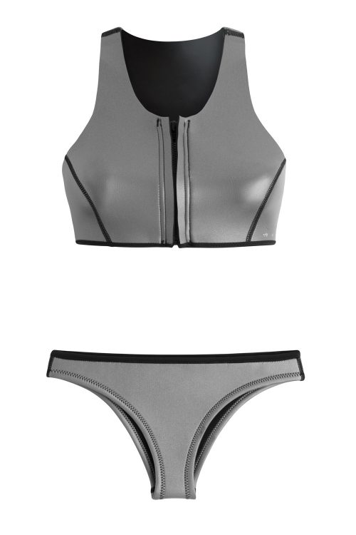 Neoprene bikini - Margo - Silver - NOW THEN